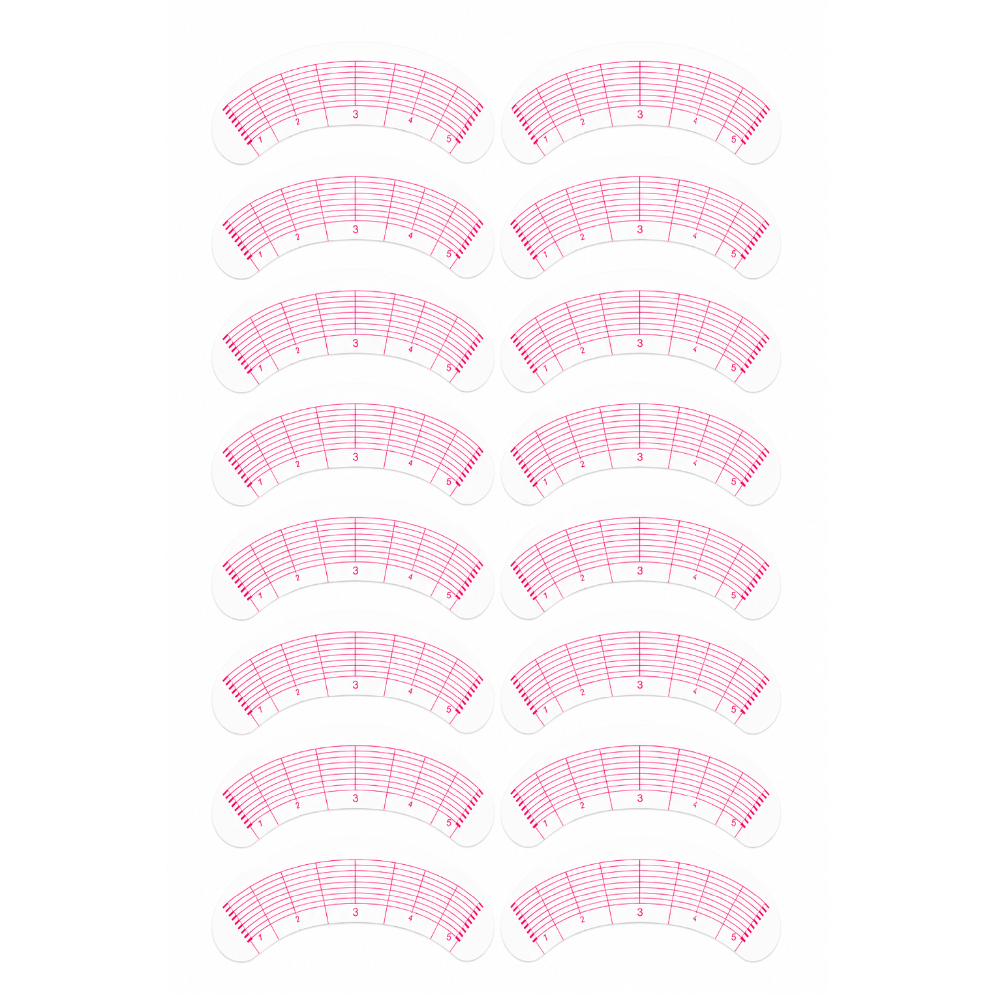 Lash Mapping Sticker mit Längen – Mystery Lashes